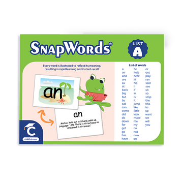 SnapWords® List A Teaching Cards | Sight Word Flash Cards – Child1st ...